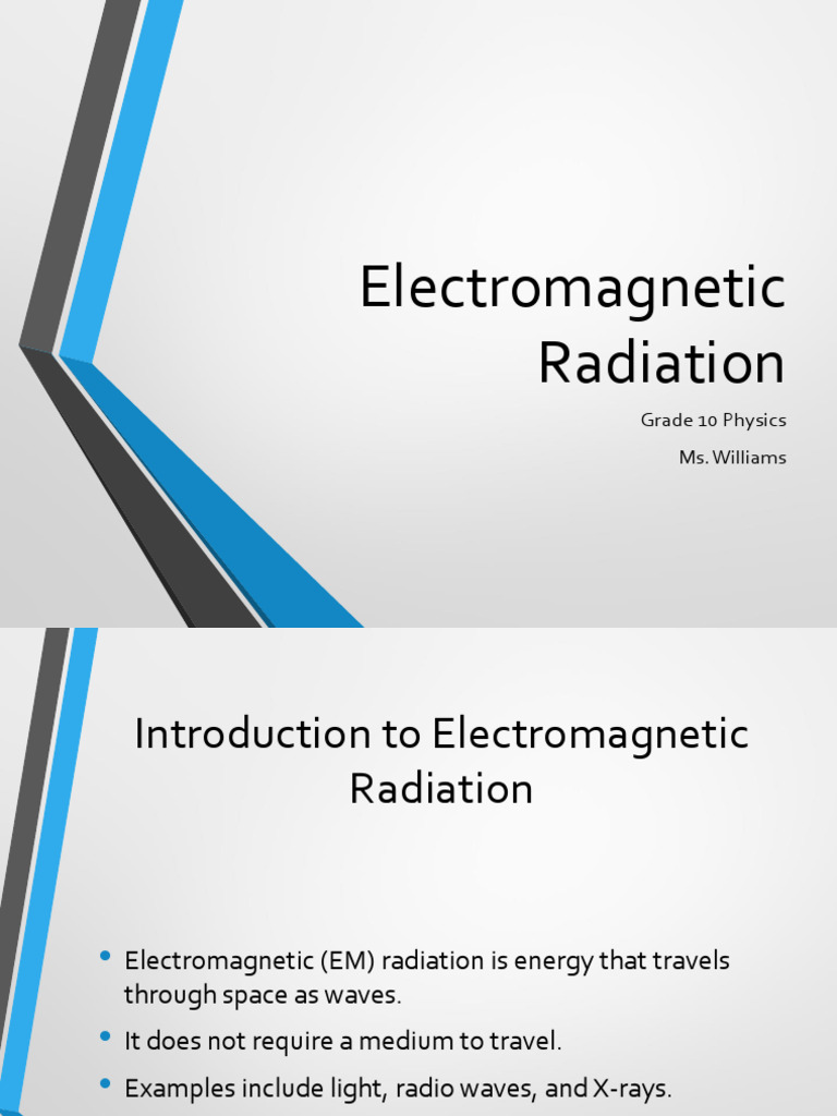 Grade 10 Electromagnetic Radiation | PDF | Electromagnetic Radiation ...