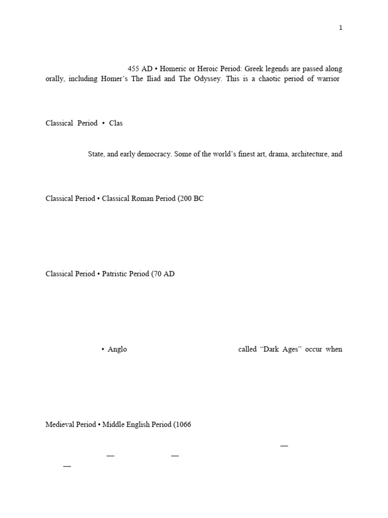 Literary Movements Handout | PDF | Romanticism | Realism (Arts)