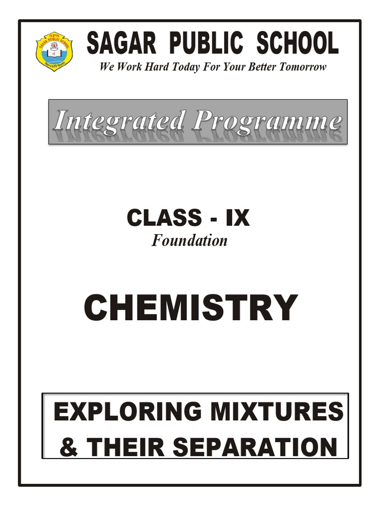 Exploring Mixtures & Their Separation Class 9 (Final) | PDF | Mixture ...