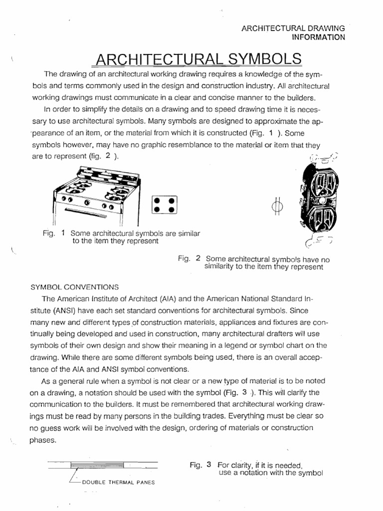 Architectural Symbols Packet I | PDF | Decorative Arts | Economic Sectors