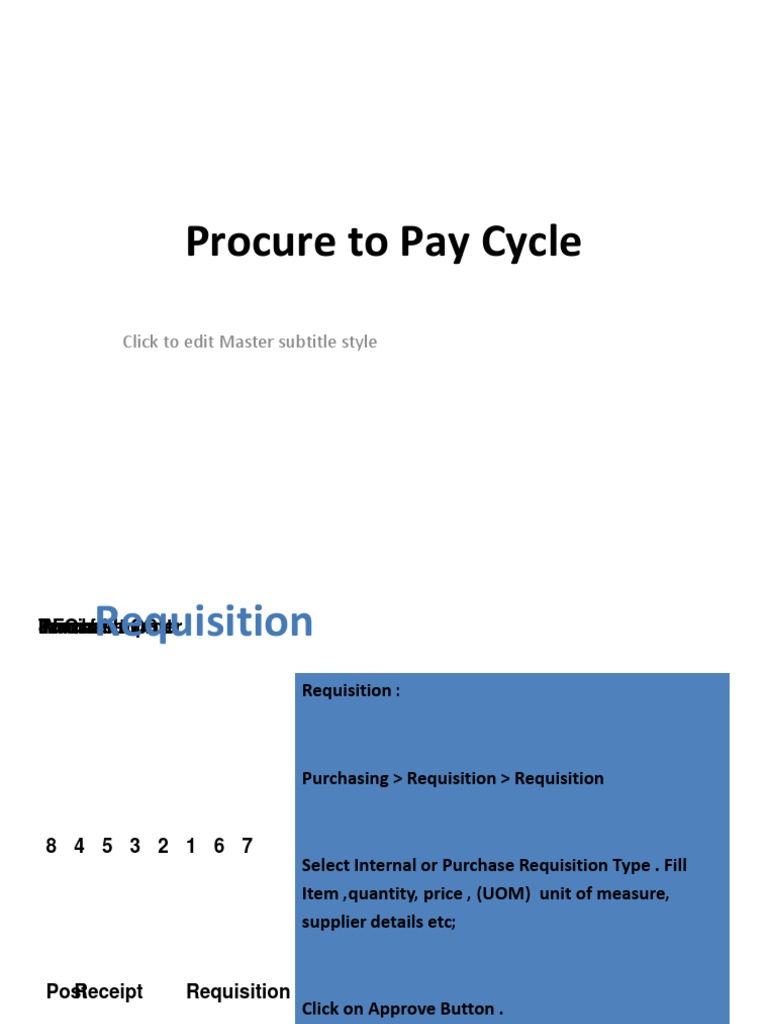 Procure To Pay Cycle | PDF | Invoice | Receipt