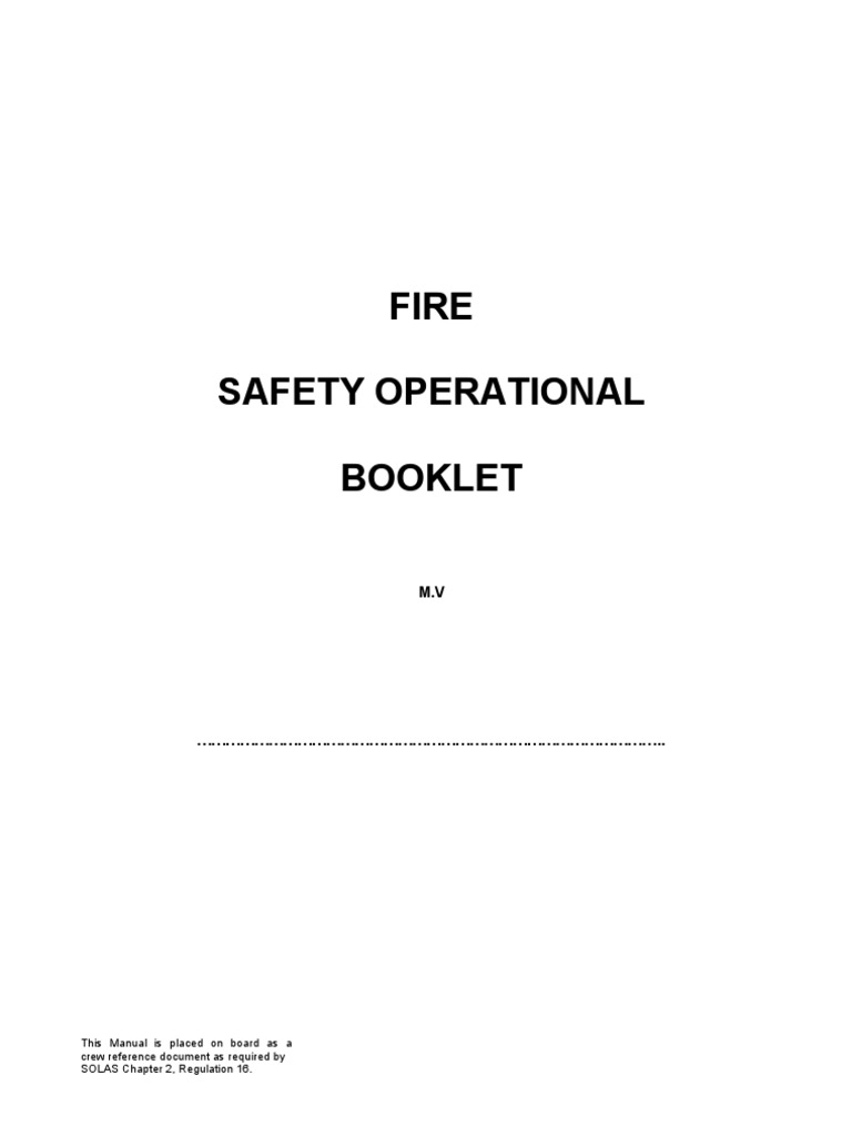 Fire Safety Operational Booklet | PDF | Oil Tanker | Combustion