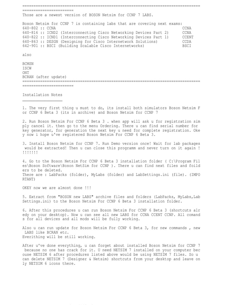 Installation Notes | PDF