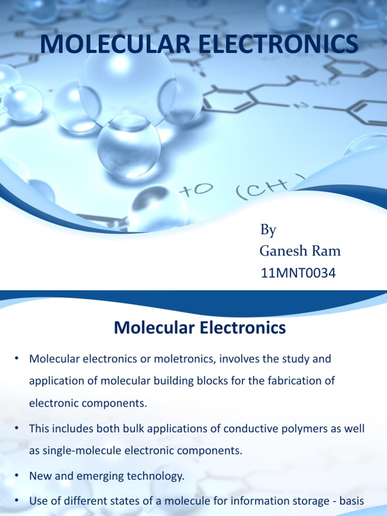 Advances in Molecular Electronics | PDF | Oled | Field Effect Transistor