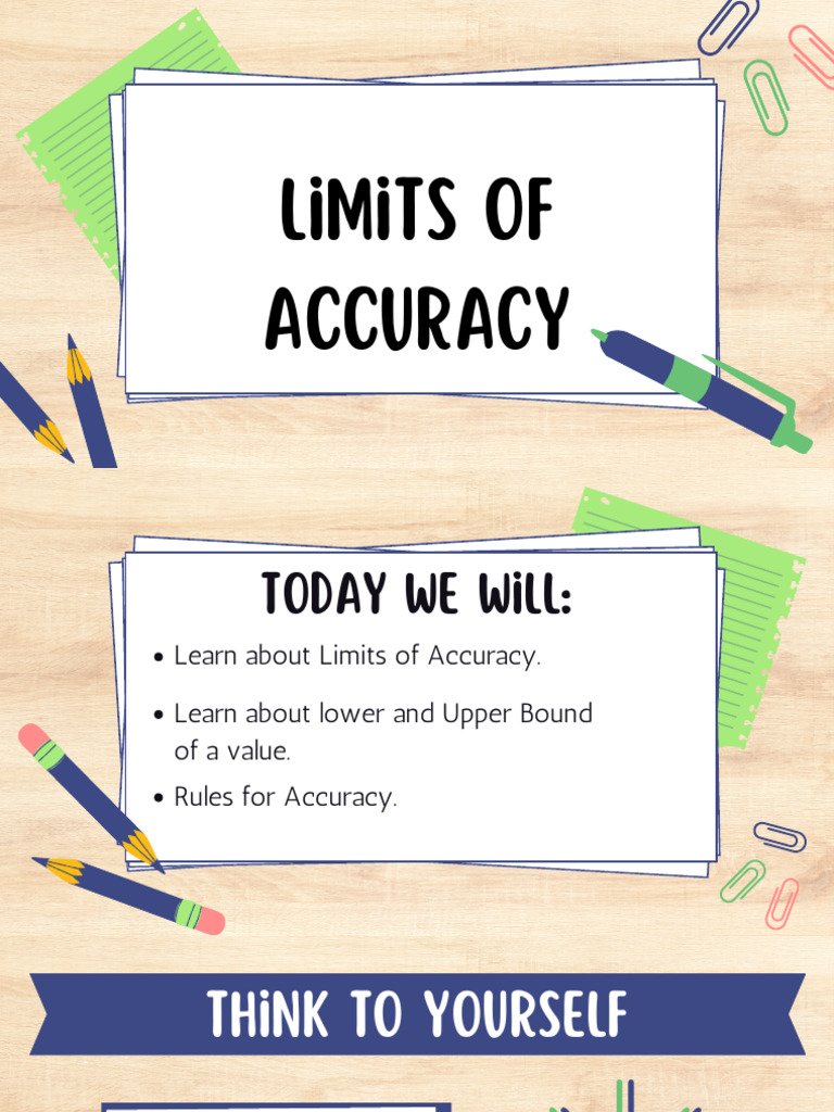Limits of Accuracy (STARTER) | PDF