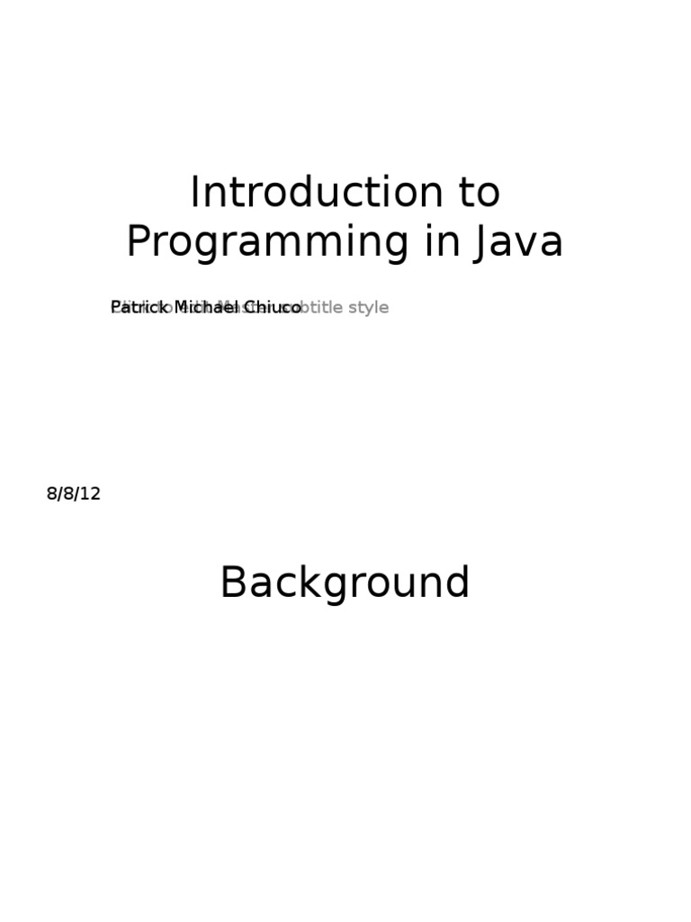 Introduction To Programming in Java | PDF | String (Computer Science ...