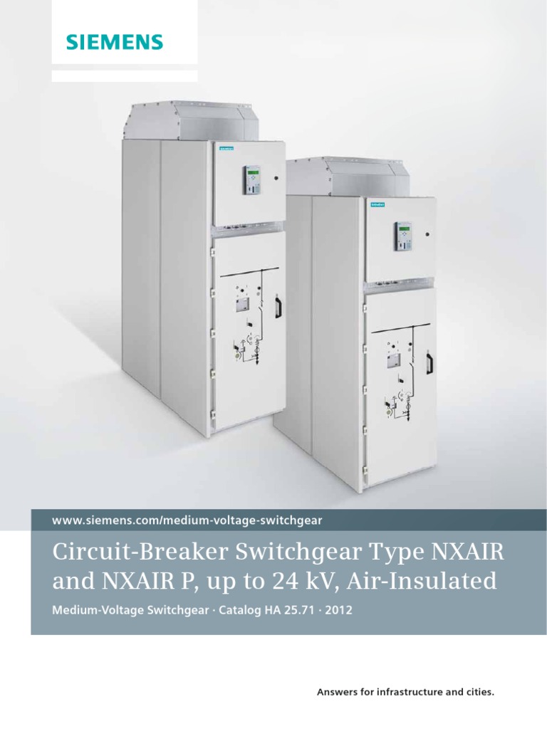 Circuit-Breaker Switchgear Type NXAIR and NXAIR P, Up To 24 KV, Air ...