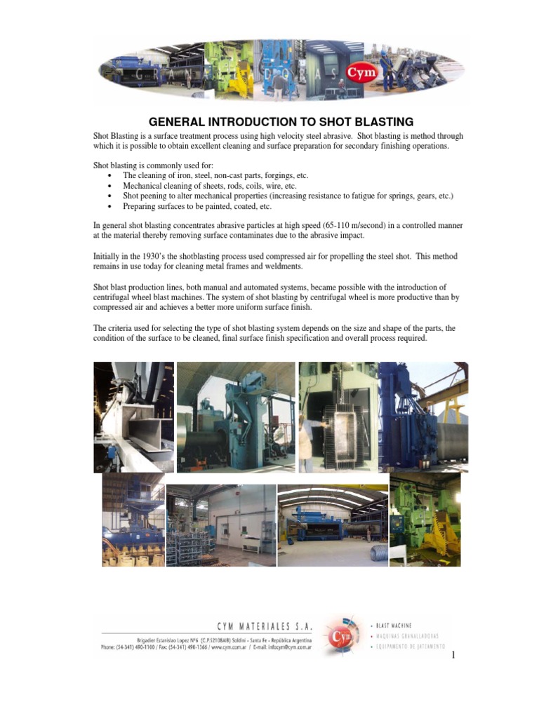 Shot Blasting Introduction | PDF | Industries | Industrial Processes