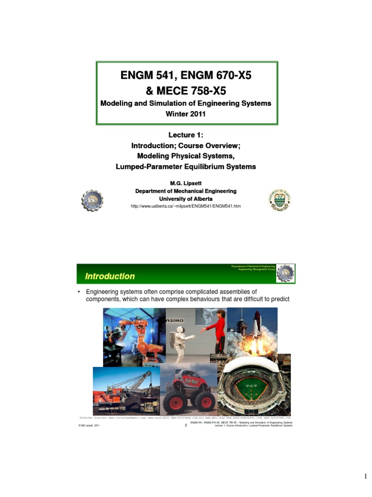 ENGM 541 2011 01 Lecture 1 Modeling Equilibria 2 | PDF | Computer ...