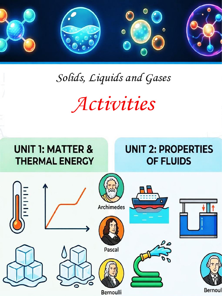 Solids, Liquids and Gases - Activities | PDF