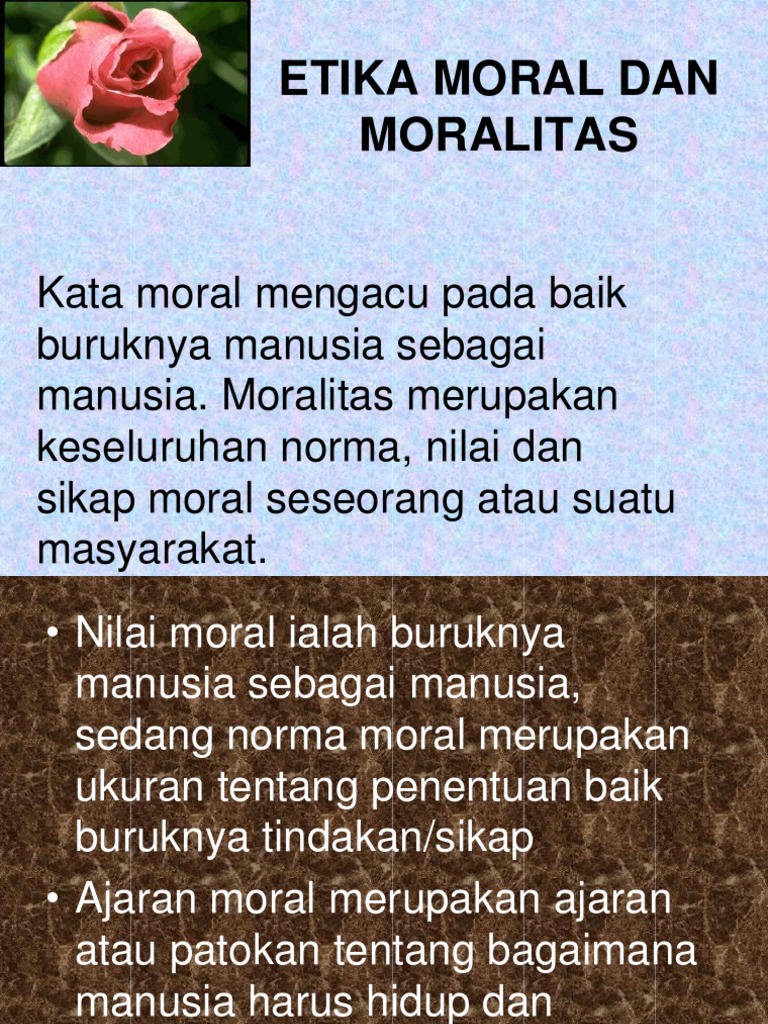 Etika Moral Dan Moralitas | PDF