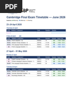 IGCSE Feb/March 2026 Exam Timetable | PDF | Mathematics