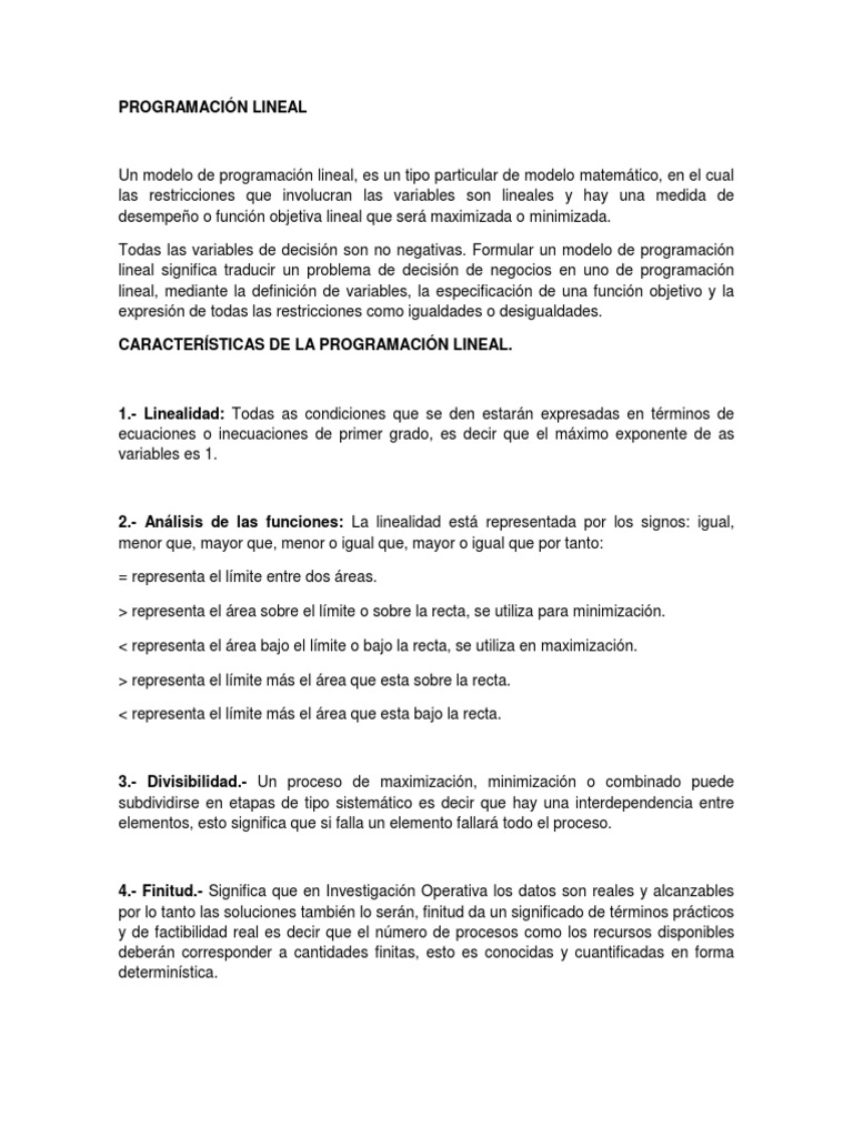 Programaci N Lineal M Todo GR Fico | PDF | Programación lineal | La ...