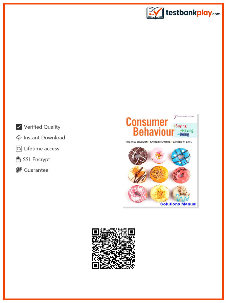Consumer Behaviour Buying Having and Being Canadian 7th Edition Solomon ...