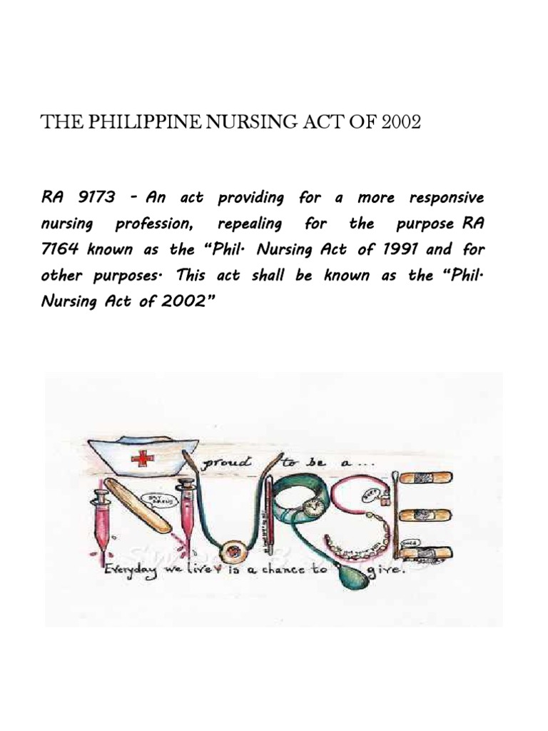 Philippine Nursing Act of 2002 Overview | PDF | Licensure | Nursing