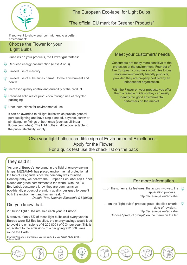 EU Eco-Label for Light Bulbs Guide | PDF | Compact Fluorescent Lamp ...
