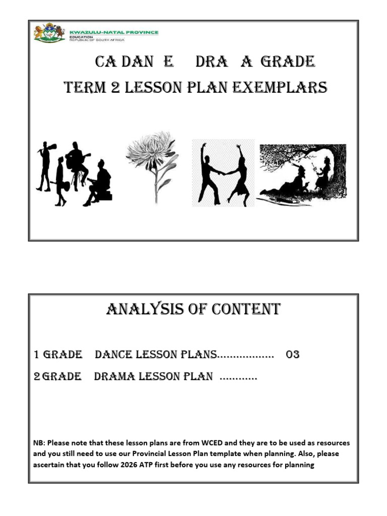 CA Gr 8 t2 Dance & Drama Lesson Plan Exemplars | PDF | Foot | Lesson Plan