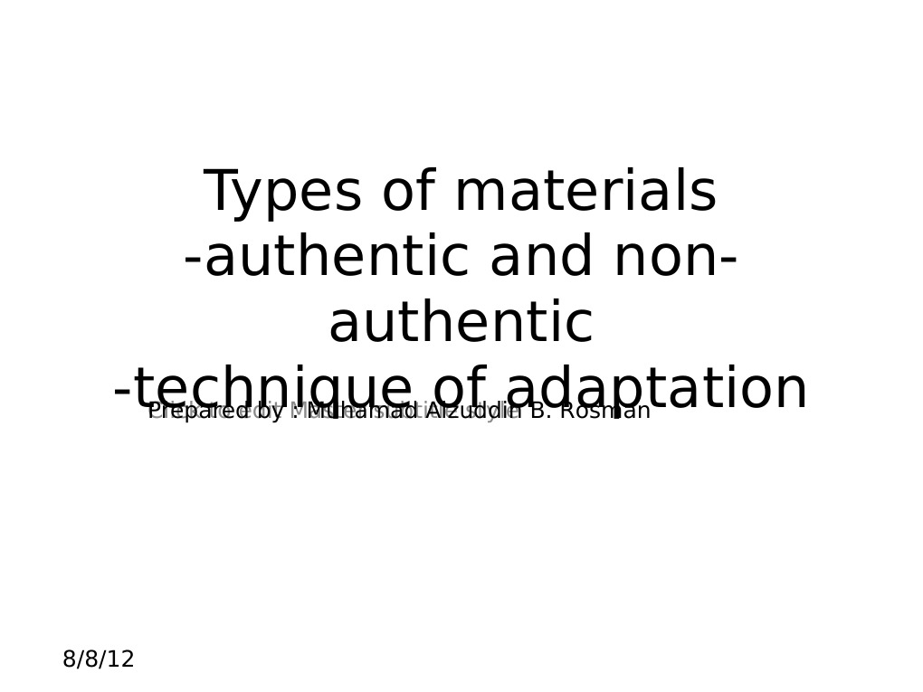 Types of Materials | PDF