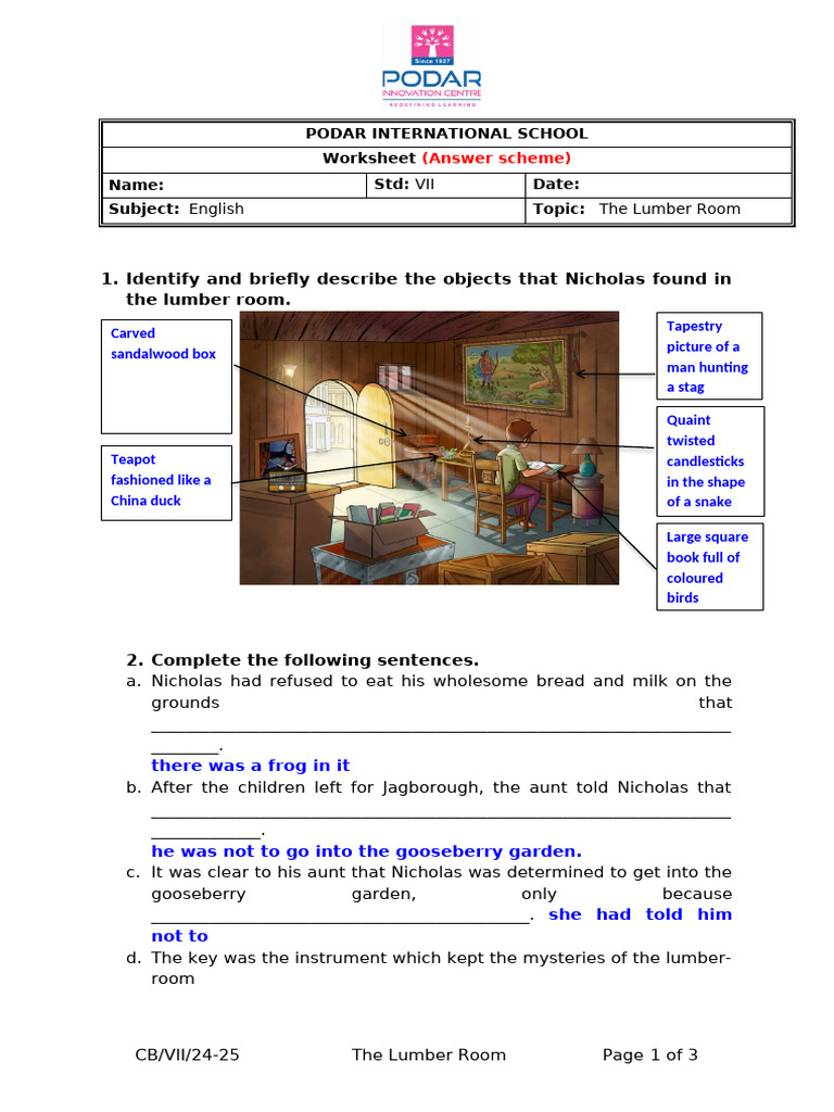 As WB CB Vii Eng The Lumber Room | PDF