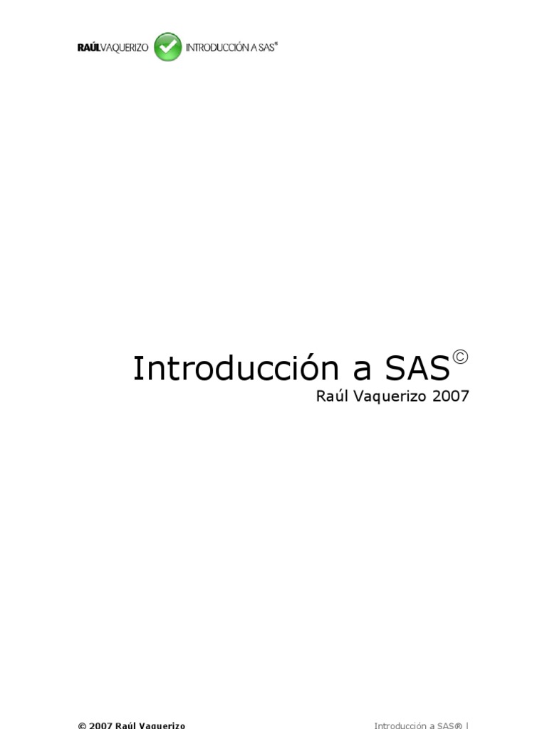 Introduccion A Sas | PDF | Sas (software) | Archivo de computadora
