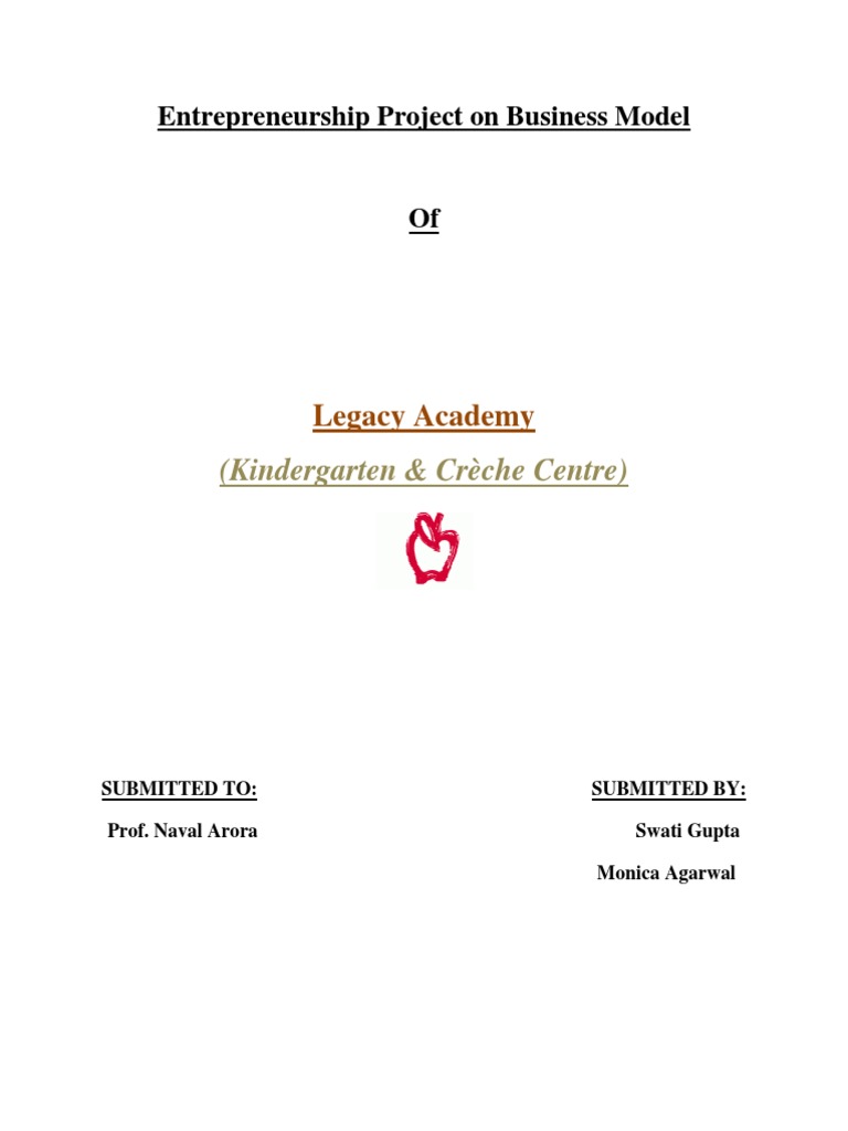 Business Plan - Kindergarten and Creche Centre | PDF | Child Care ...