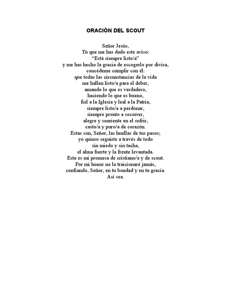 Oracion Del Scout | PDF