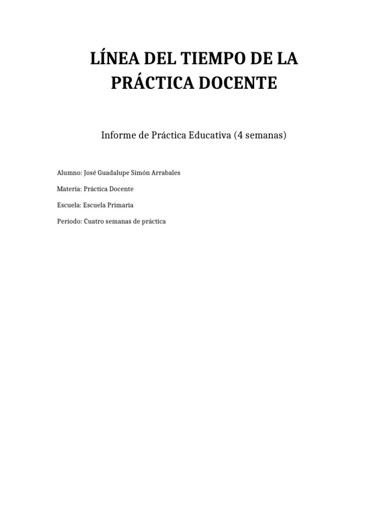 Linea Del Tiempo Practica Docente Pdf