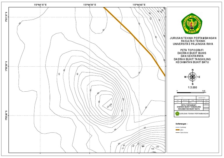 Peta Topografi Bukit Tangkiling | PDF | Griya & Taman