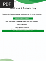 Algebra 1 Practice Test Answer Key | PDF | Multiple Choice | Equations