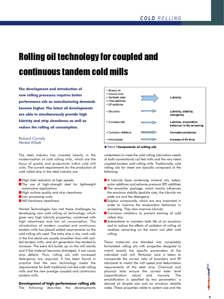 Rolling Technology | PDF | Rolling (Metalworking) | Emulsion