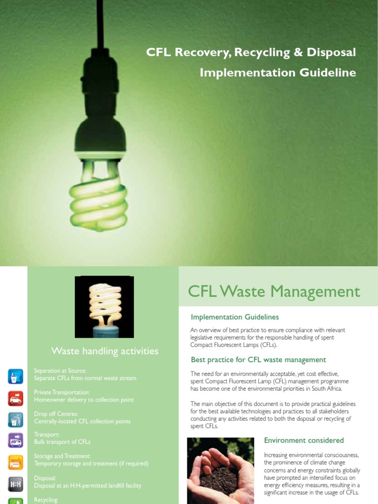 CFL Recovering, Recycling and Disposal - Implementation Guideline | PDF ...