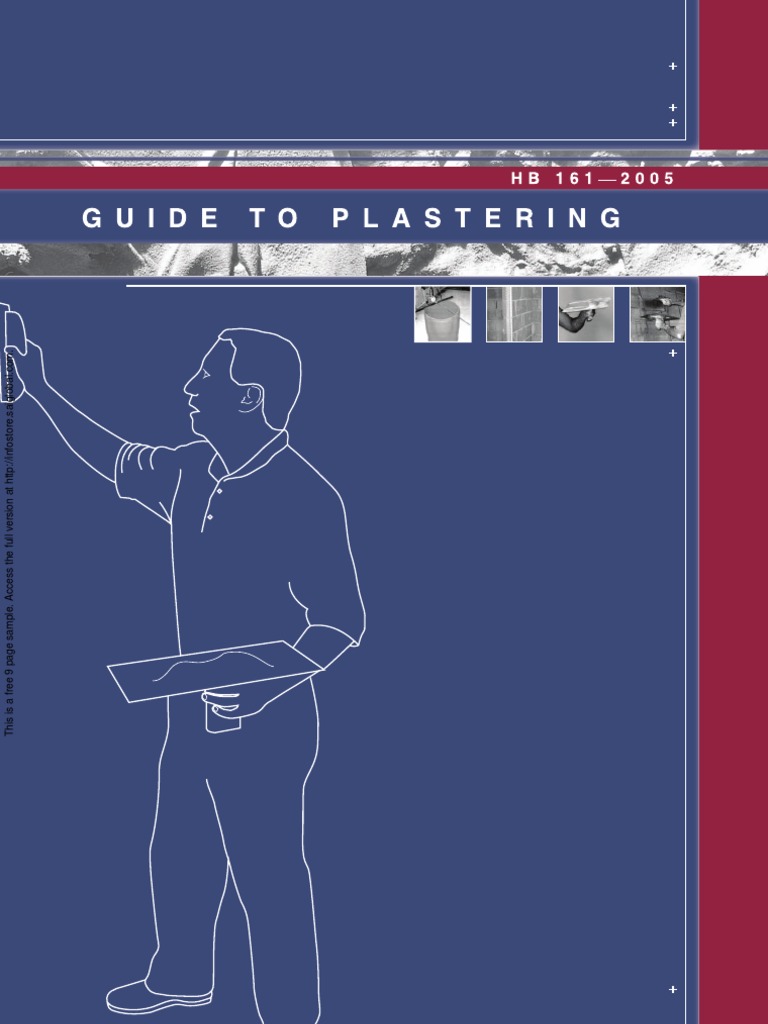 HB 161-2005 Guide To Plastering | Download Free PDF | Plaster | Lime (Material)