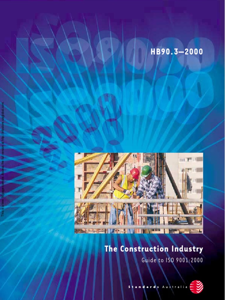 HB 90.3-2000 The Construction Industry - Guide To ISO 9001-2000 The ...