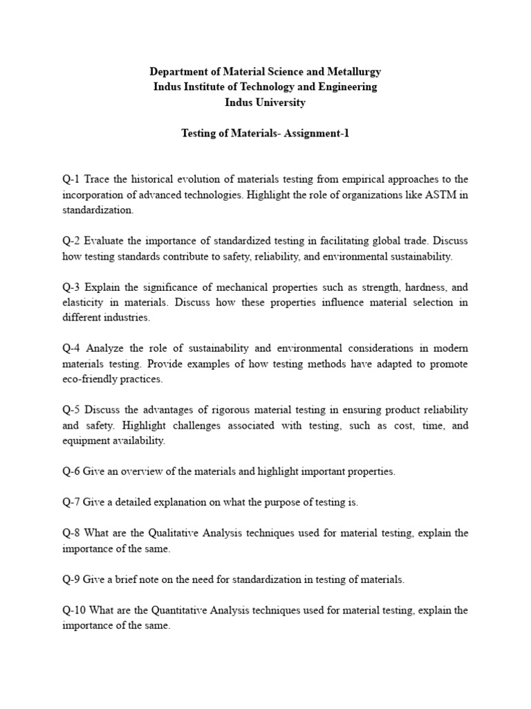 ToM Assignment-Unit 1 | PDF