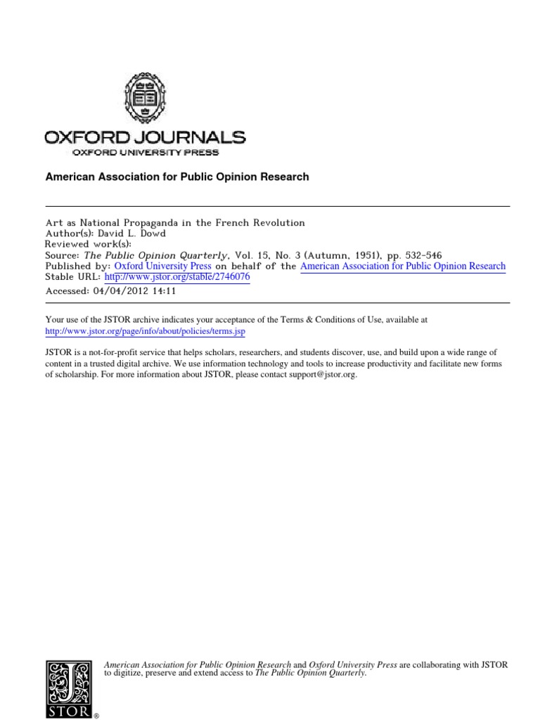 Art As National Propaganda in The French Revolution | PDF | French ...