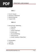 Project Report On Mutual Funds | PDF | Investment Fund | Mutual Funds