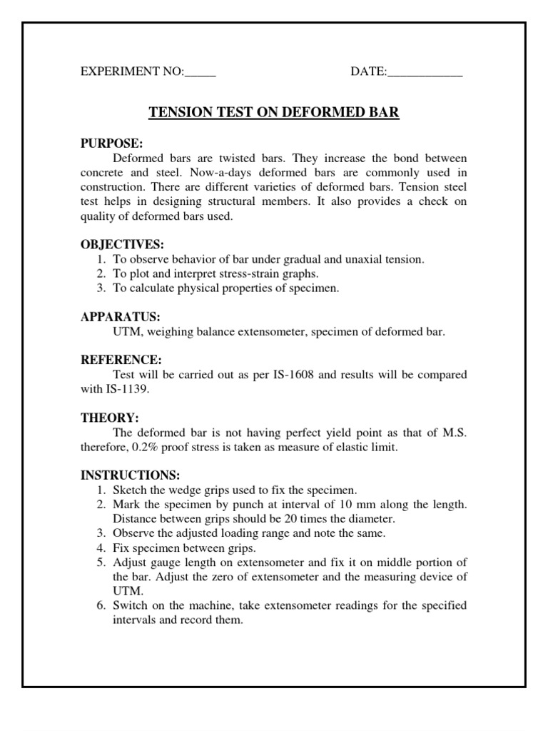 Tensn TST On DEF Bar | Download Free PDF | Yield (Engineering) | Fracture
