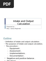 Measuring Intake and Output | PDF | Intravenous Therapy | Medicine