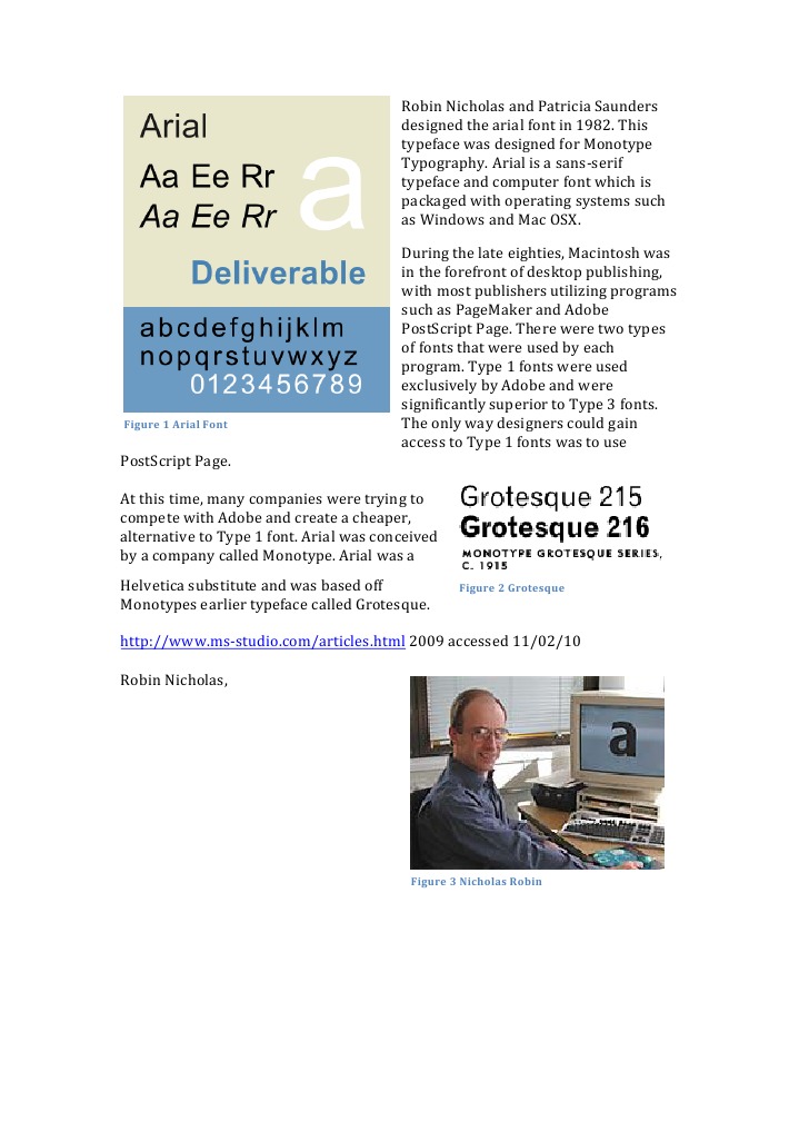 History and Creation of Arial Font | PDF