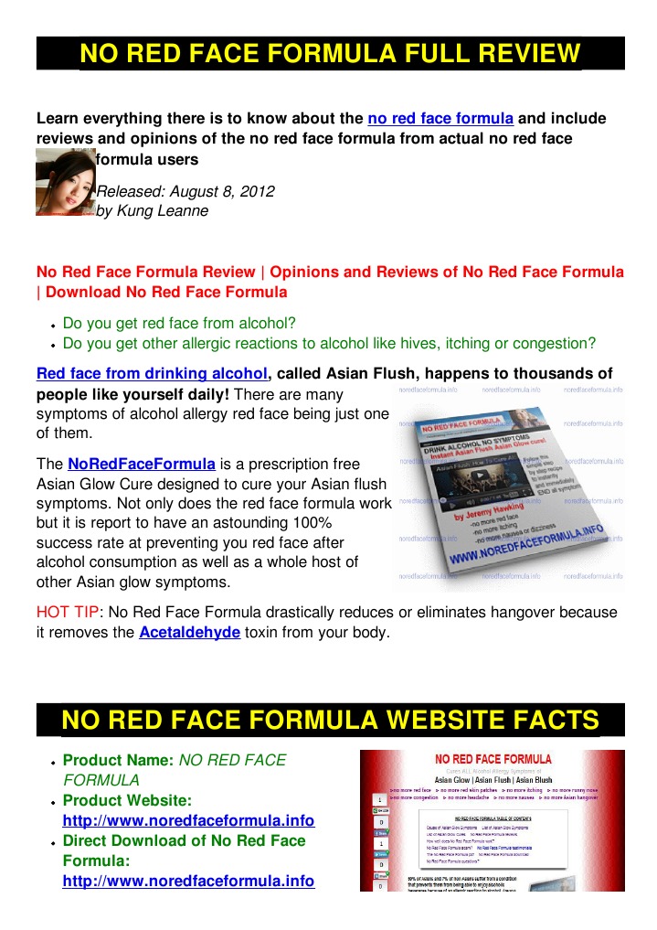 No Red Face Formula PDF | PDF | Medical Specialties | Diseases And ...