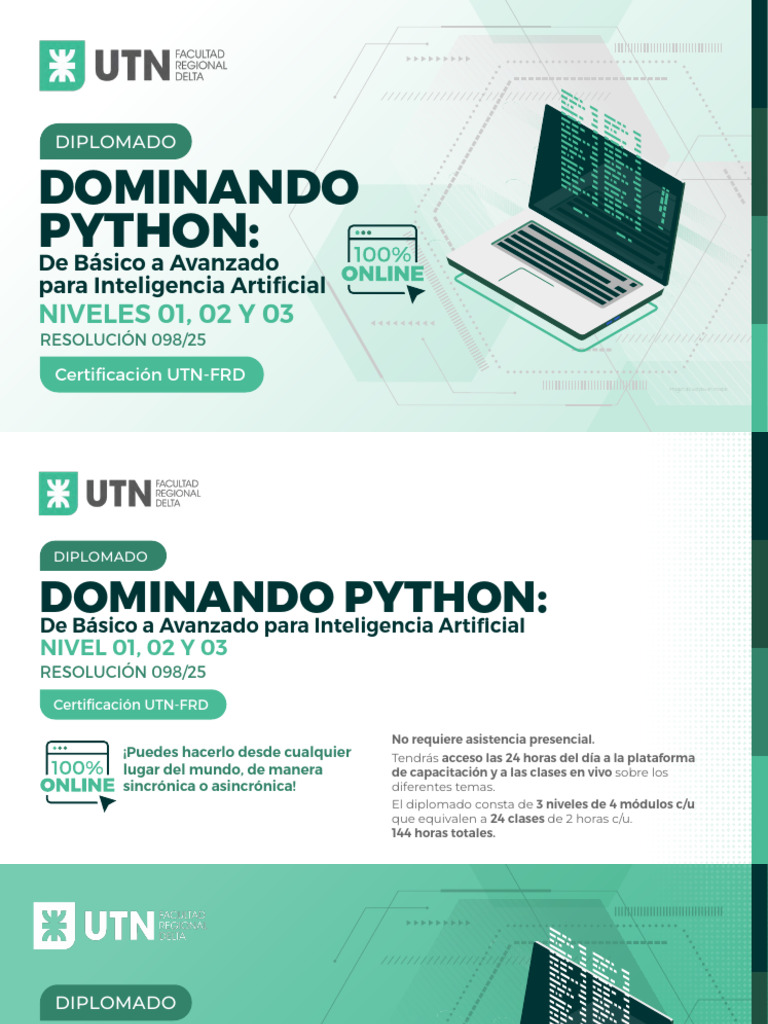 PDF DiplomadoUTN-FRD Python Full | PDF | Python (lenguaje de ...