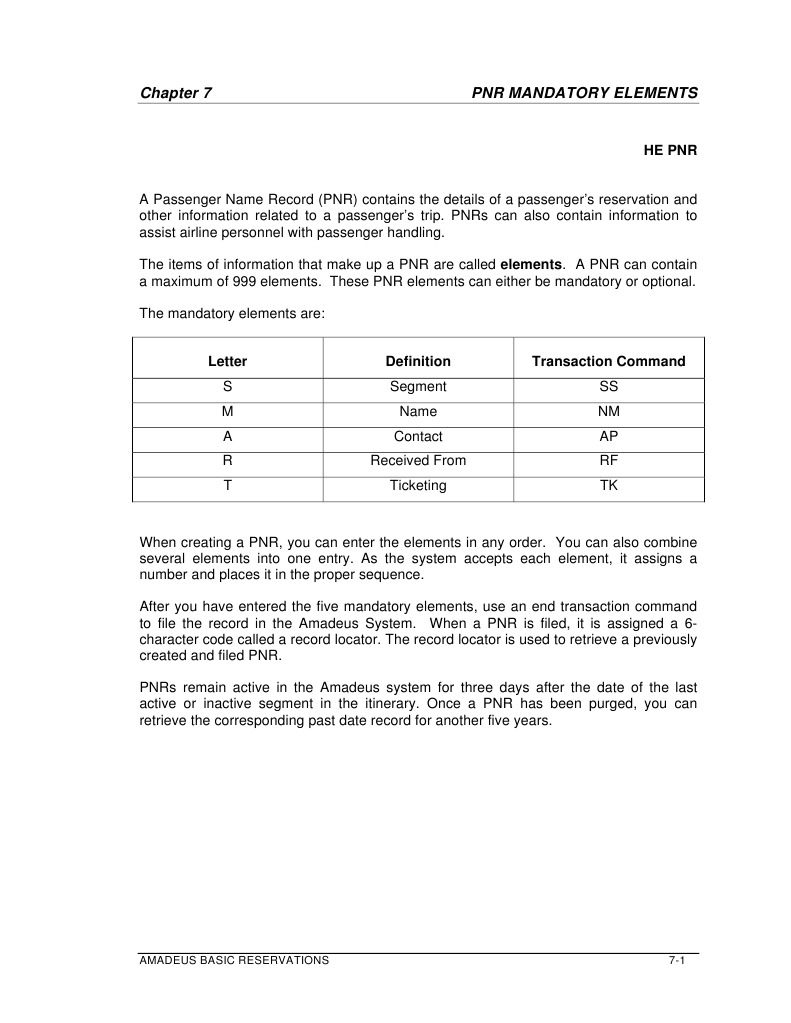 7a. PNR Creation | PDF | Aviation | Industries