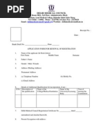 Delhi Nursing Council Registration Form | PDF