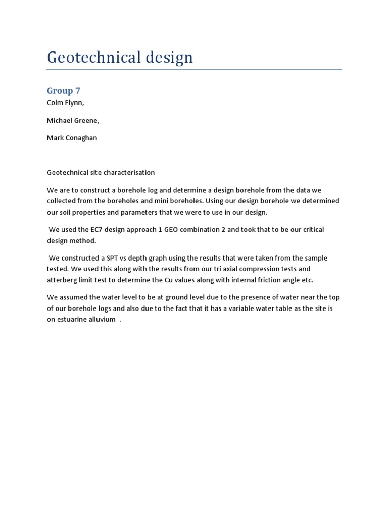 Geotechnical Design | PDF