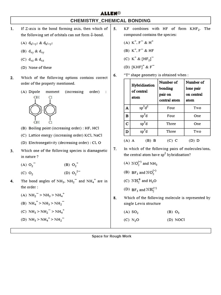 Chemistry Chemical Bonding | PDF | Chemical Bond | Covalent Bond