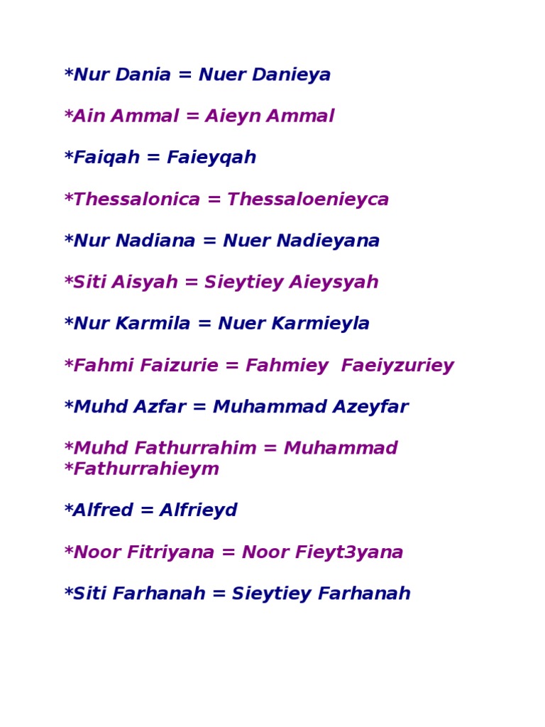 Name Variations and Pronunciations Guide | PDF
