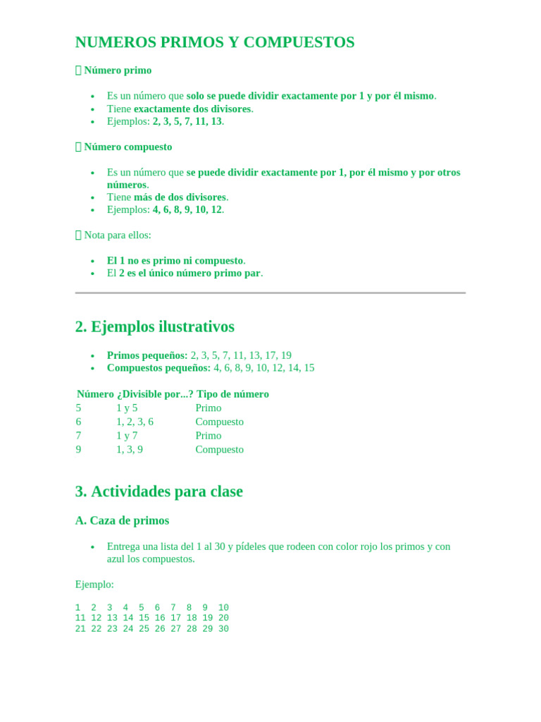 Numeros Primos y Compuestos | PDF