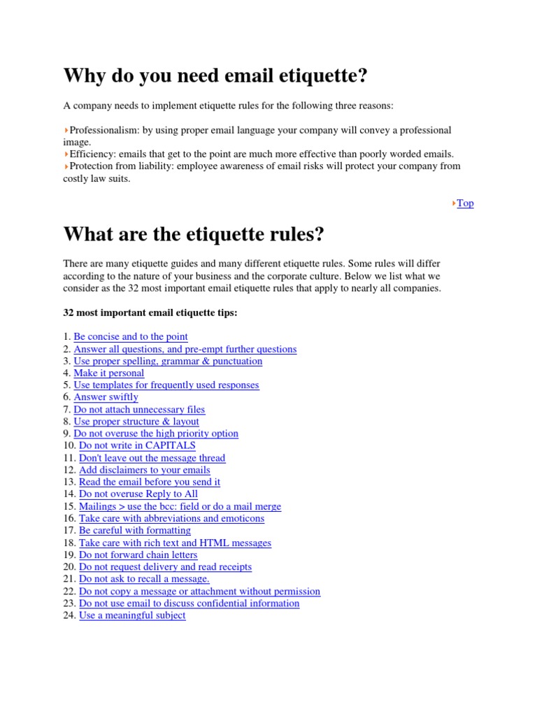 Why Do You Need Email Etiquette? | PDF | Email Spam | Email
