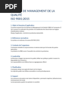 Modèle de Manuel de Qualité ISO 9001 | PDF | Système de management de ...