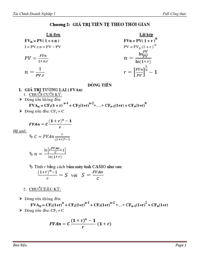 Công TH C TCDN | PDF